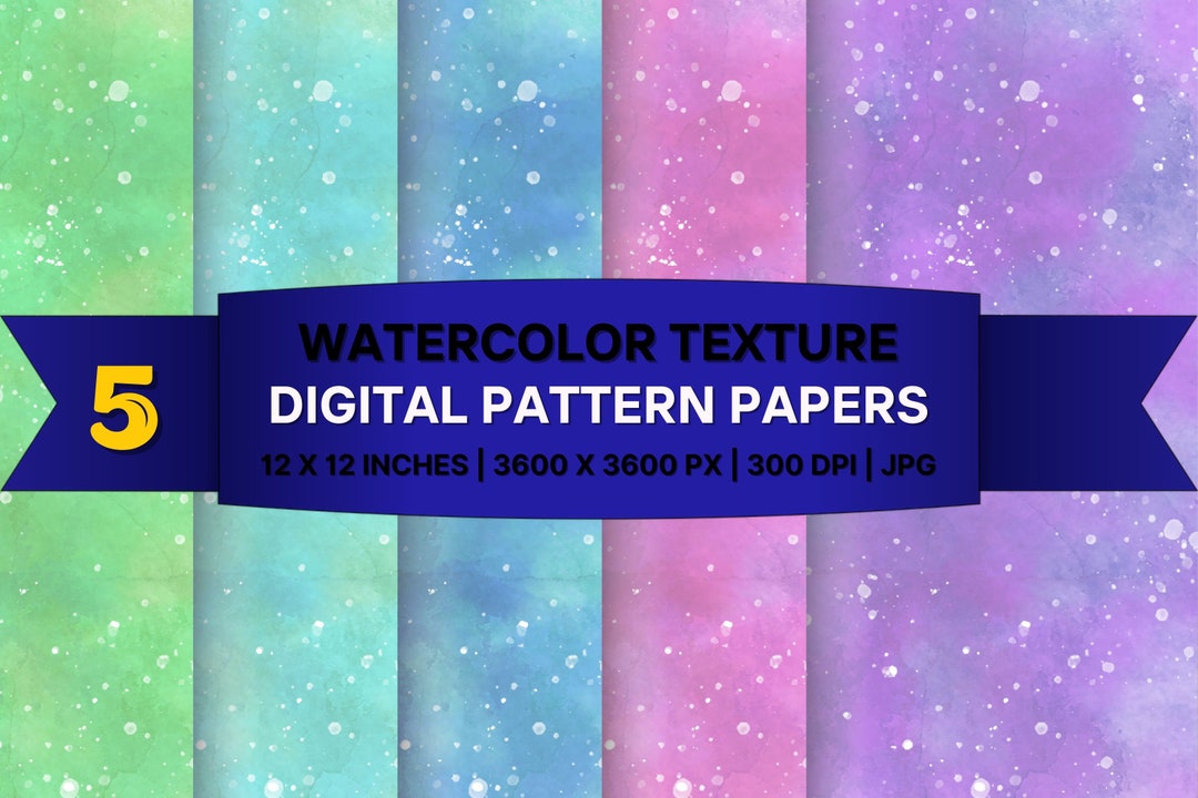 Fantasy Watercolor Digital Papers: 36 PNG Sheets (digital Download) - Etsy