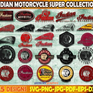 25 Indian Motorcycle Svg Bundle, Indian Motorcycle Design, Indian ...