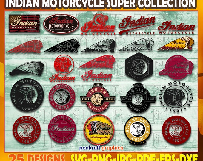 Indian Motorcycle Logo - Digital Files for Laser Cutting - Igs, Stl ...