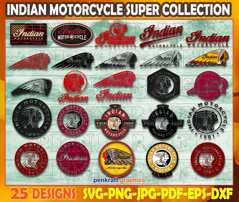25 Indian Motorcycle Svg Bundle, Indian Motorcycle Design, Indian ...