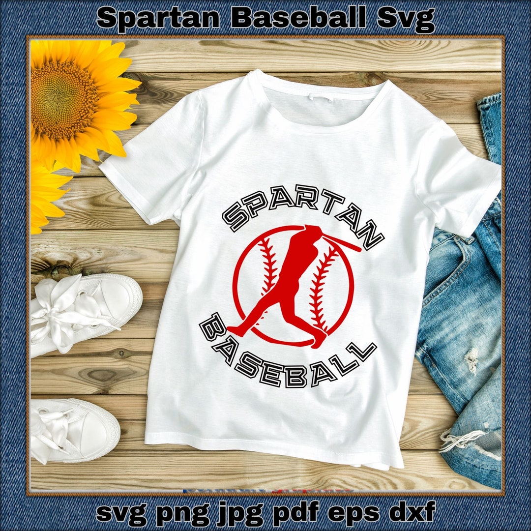 Spartan Baseball Svg, Spartan Svg, Baseball Svg, Baseball T-shirt ...