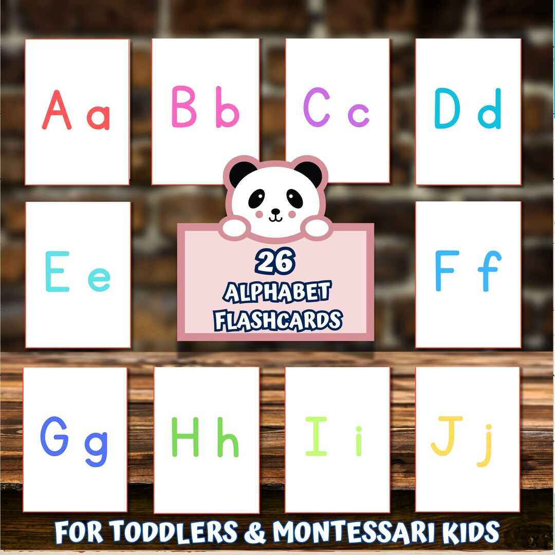 Minimalist ABC Flash Cards: Educational Toddler Cards (digital Download ...