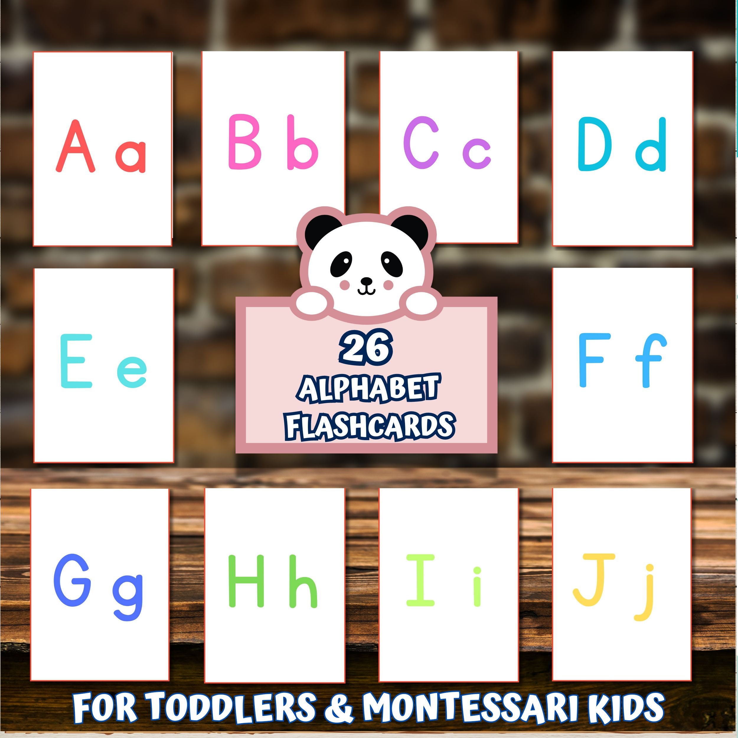 Minimalist Alphabet Flash Cards, Simple ABC Flash Cards, A to Z Cards ...