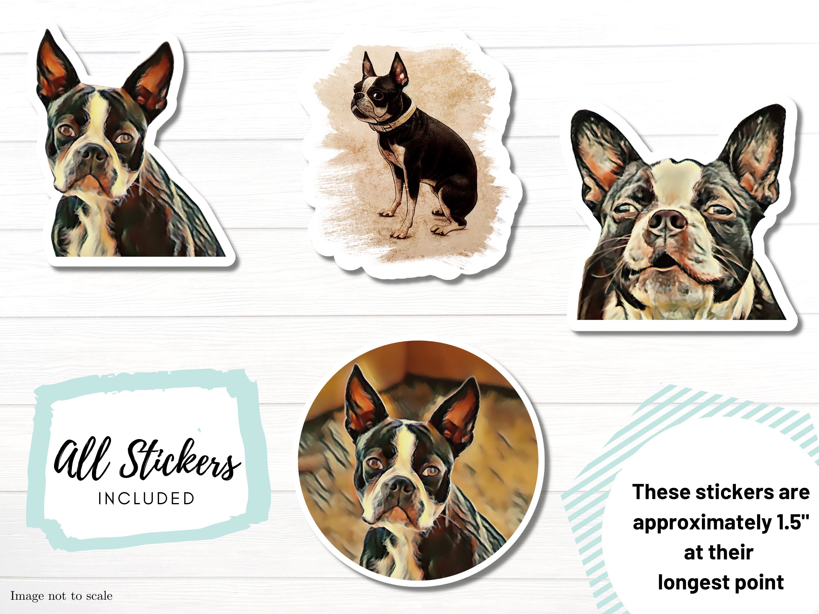 Boston Terrier Sticker Pack 27 Stickers Included Decal Sticker Boston ...