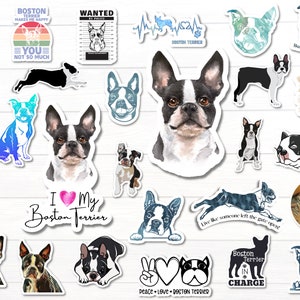 Boston Terrier Sticker Pack 27 Stickers Included Decal - Etsy