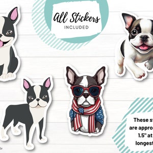 Boston Terrier Sticker Pack 27 Stickers Included Decal Sticker Boston ...