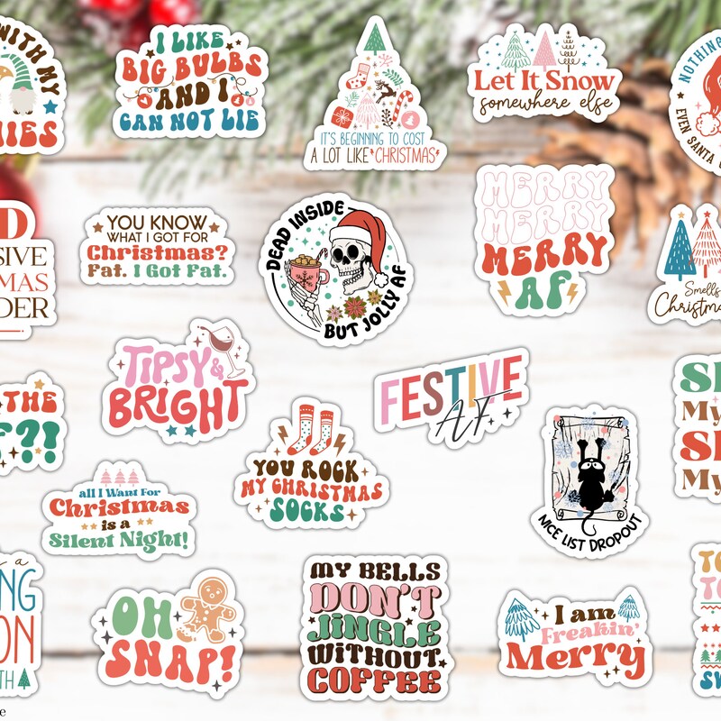 Christmas Stickers - Etsy