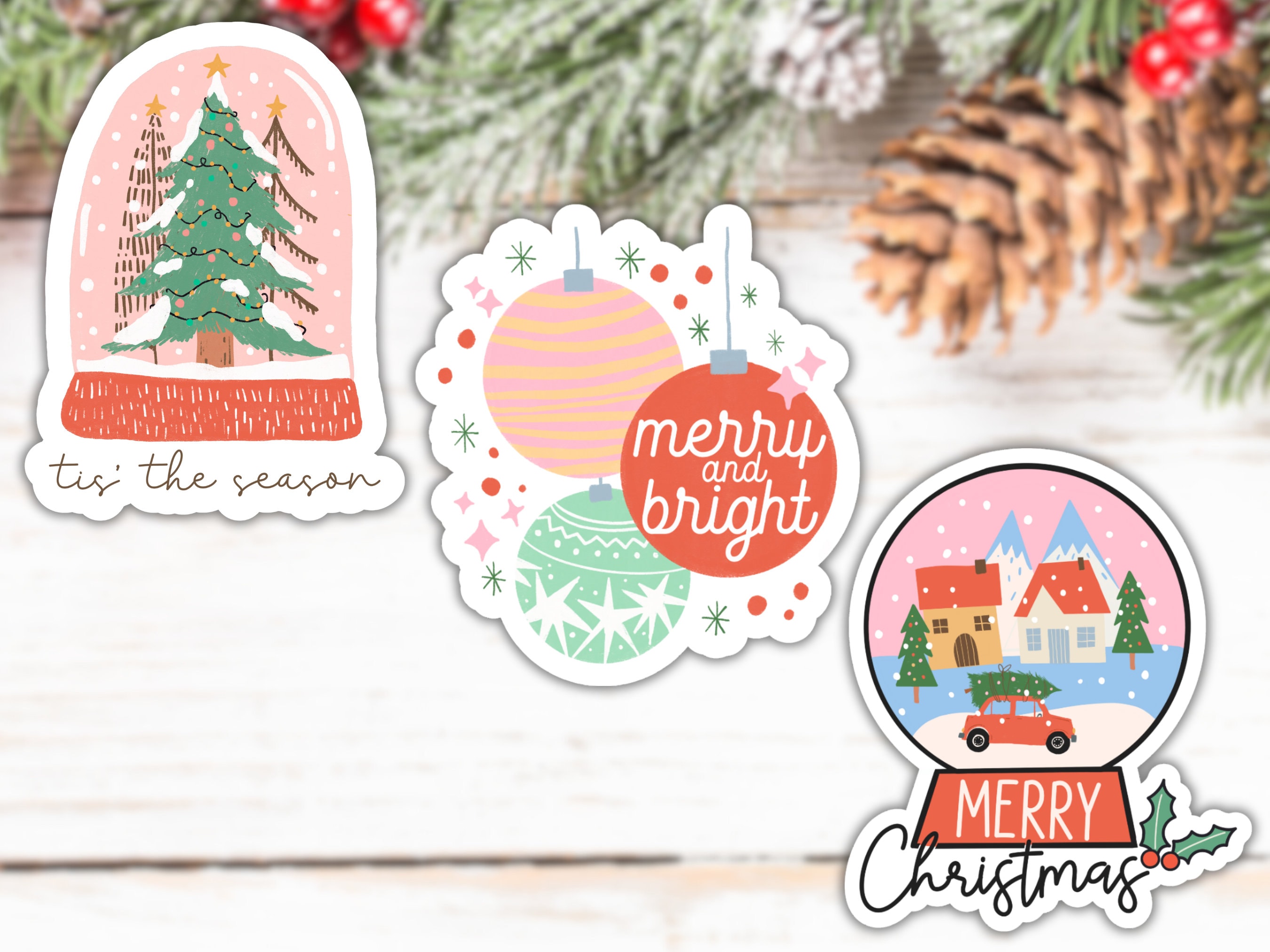 Hand Drawn Christmas Sticker Pack 21 Stickers Included Christmas ...