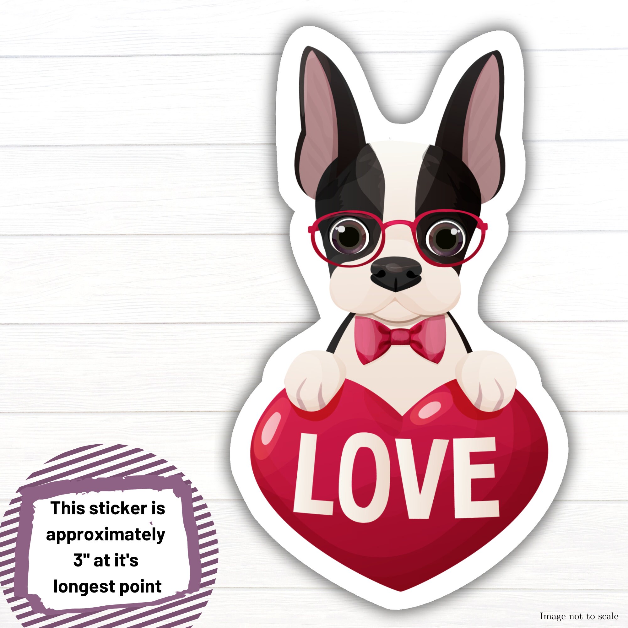 Boston Terrier Cartoon Sticker Pack 18 Stickers Included - Etsy