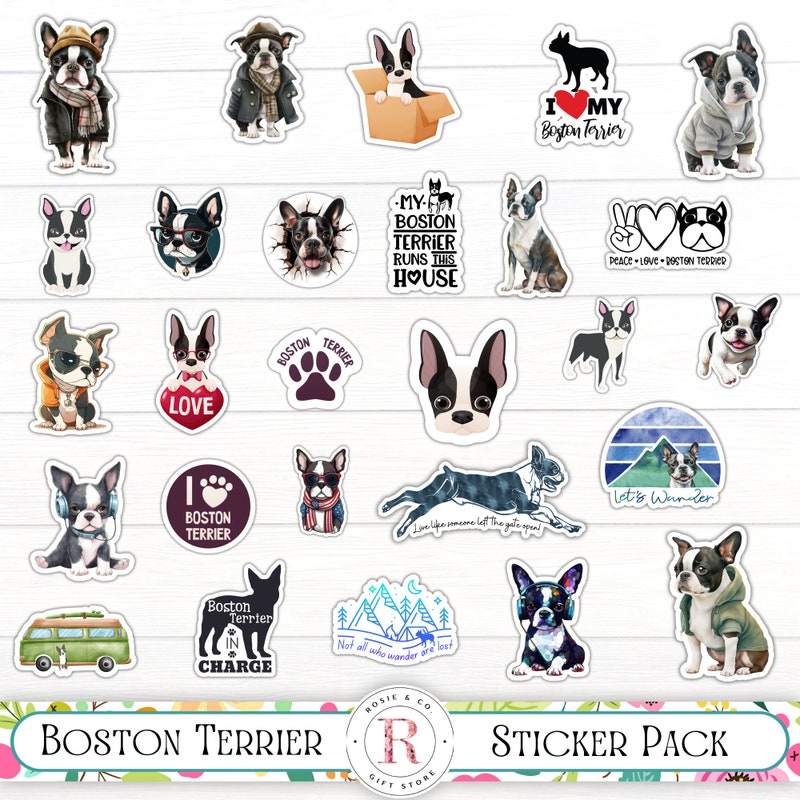 Boston Terrier Decal - Etsy