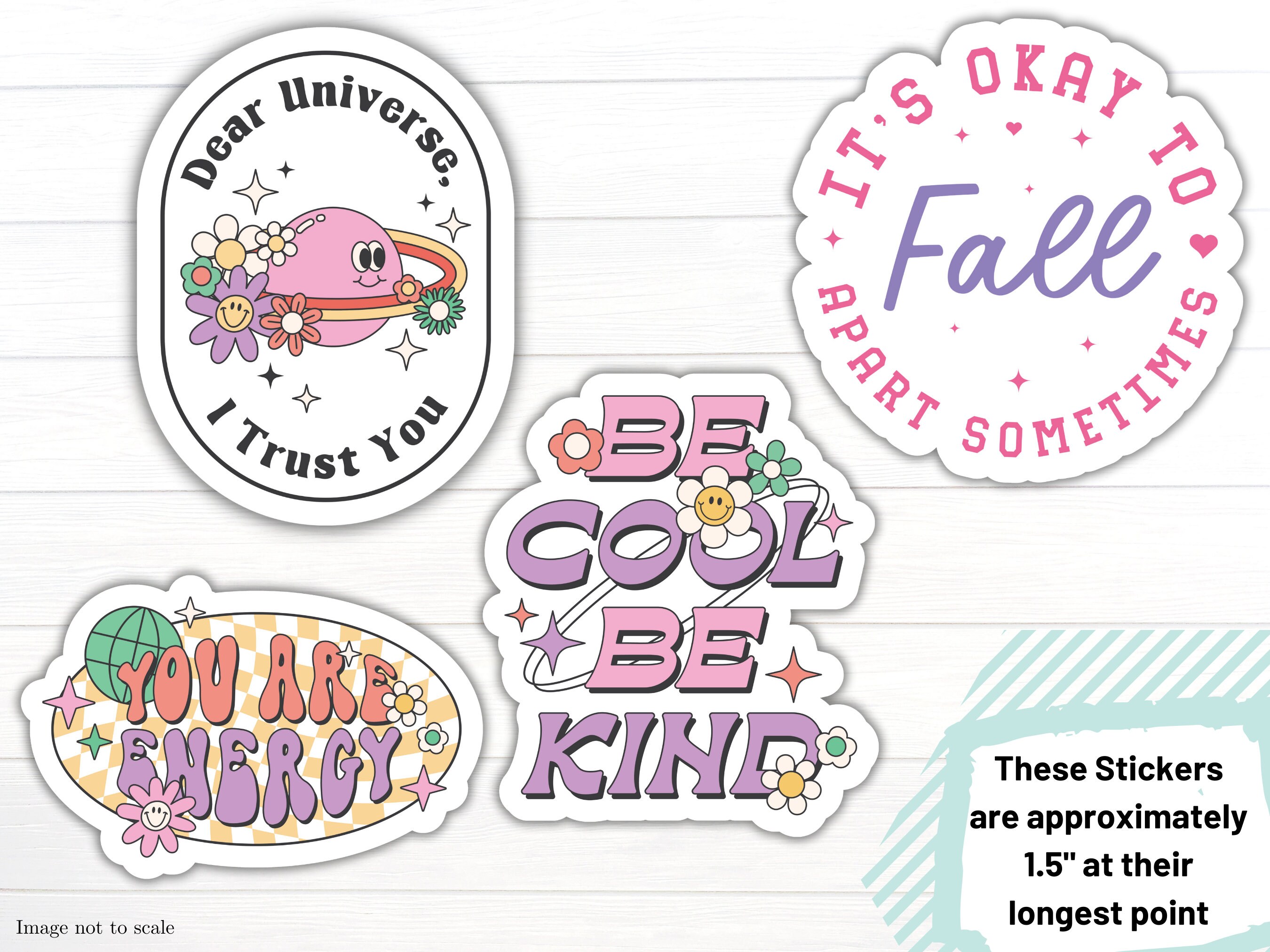 Retro Inspirational Quotes Stickers Pack Of 29 Stickers - Etsy