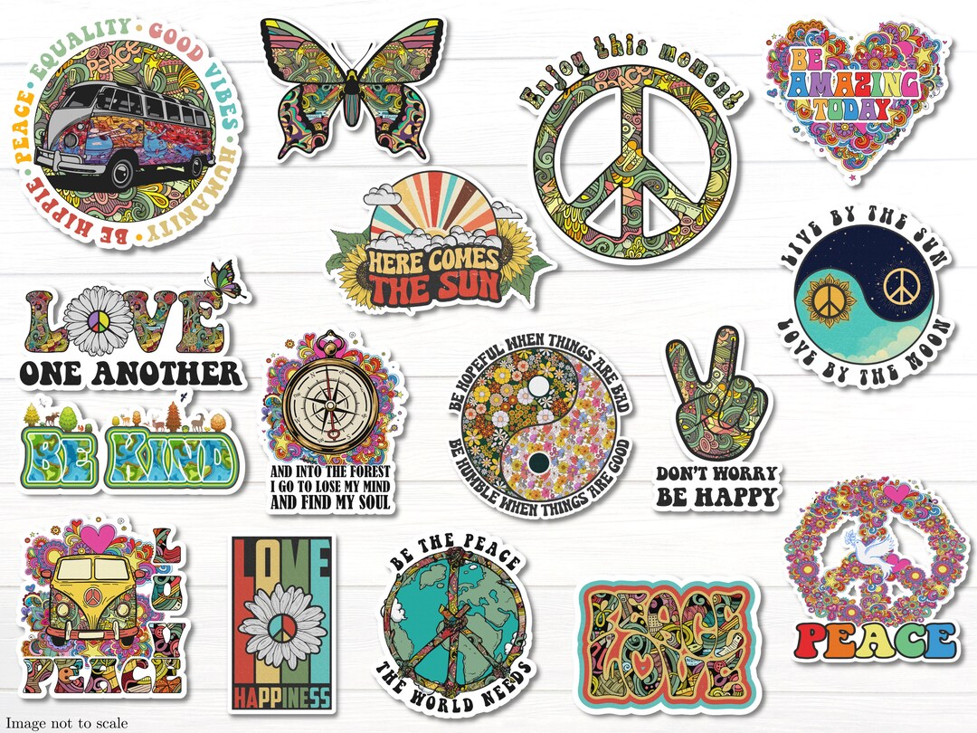Peace, Love & Inspiration Sticker Pack | Pack of 16 Stickers ...
