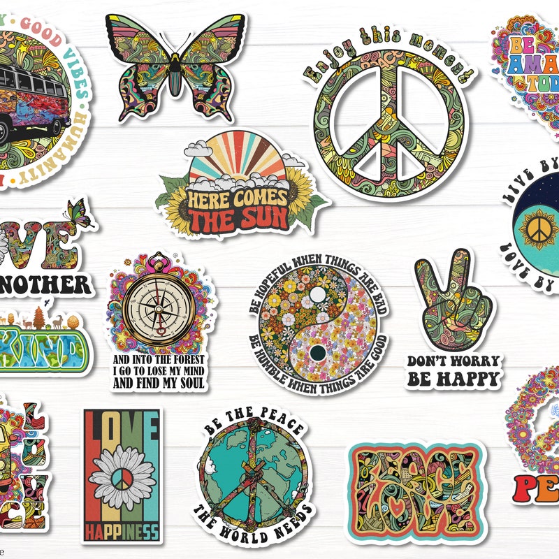 Peace Sign Stickers - Etsy