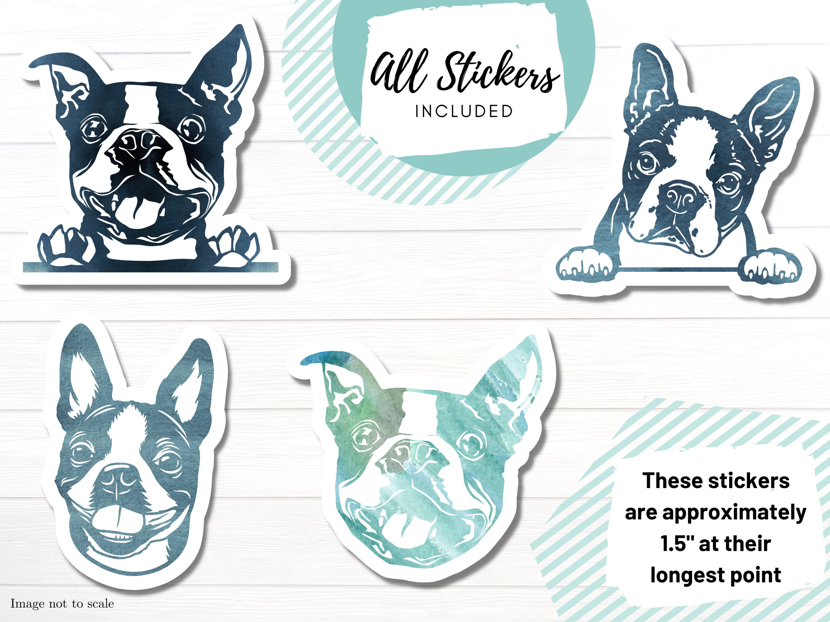 Boston Terrier Sticker Pack 27 Stickers Included Decal Sticker Boston ...