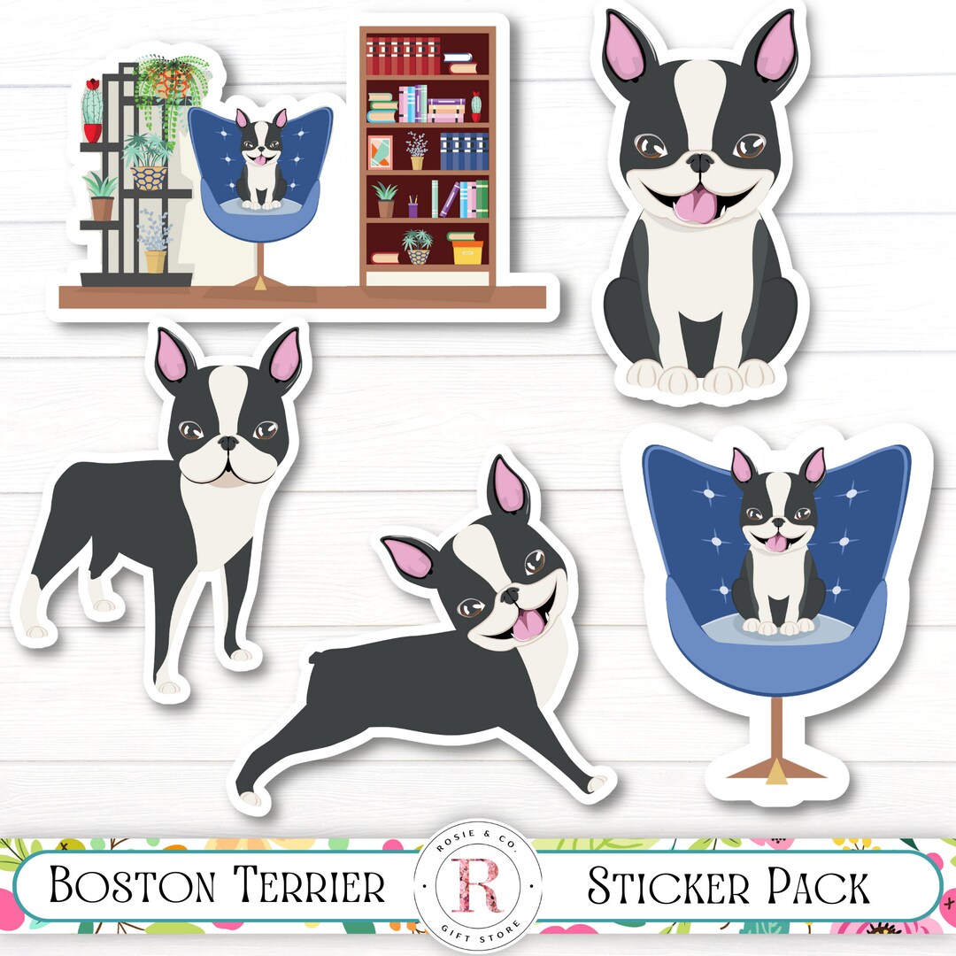 Boston Terrier City Life Sticker Pack | Pack of 5 Stickers | Decal ...