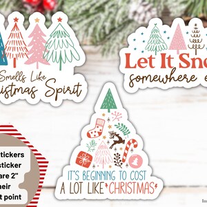 Funny Retro Christmas Sticker Pack Pack of 22 Stickers Christmas ...