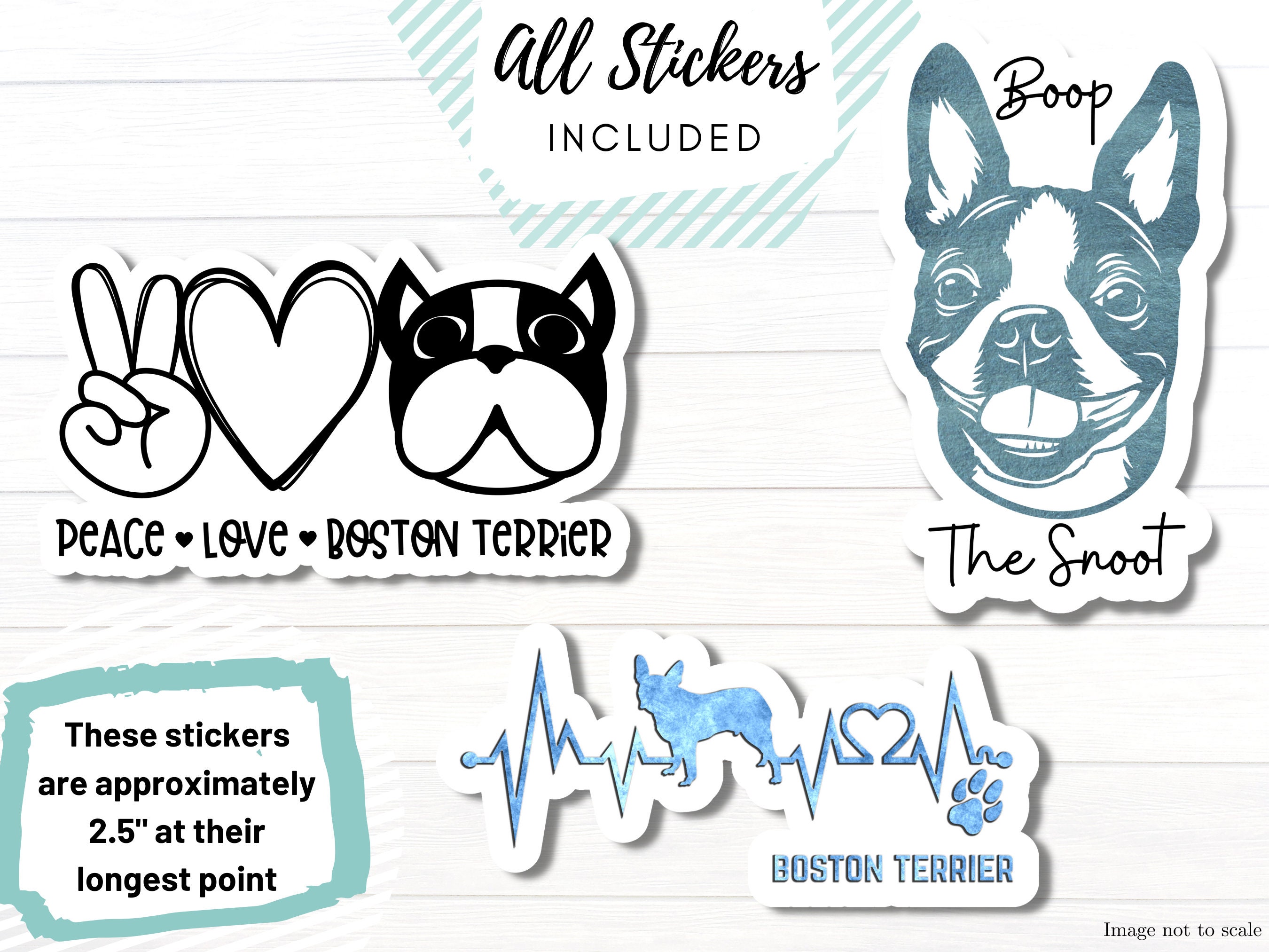 Boston Terrier Sticker Pack 27 Stickers Included Decal Sticker Boston ...