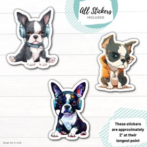 Boston Terrier Sticker Pack | 27 Stickers Included | Decal | Sticker ...