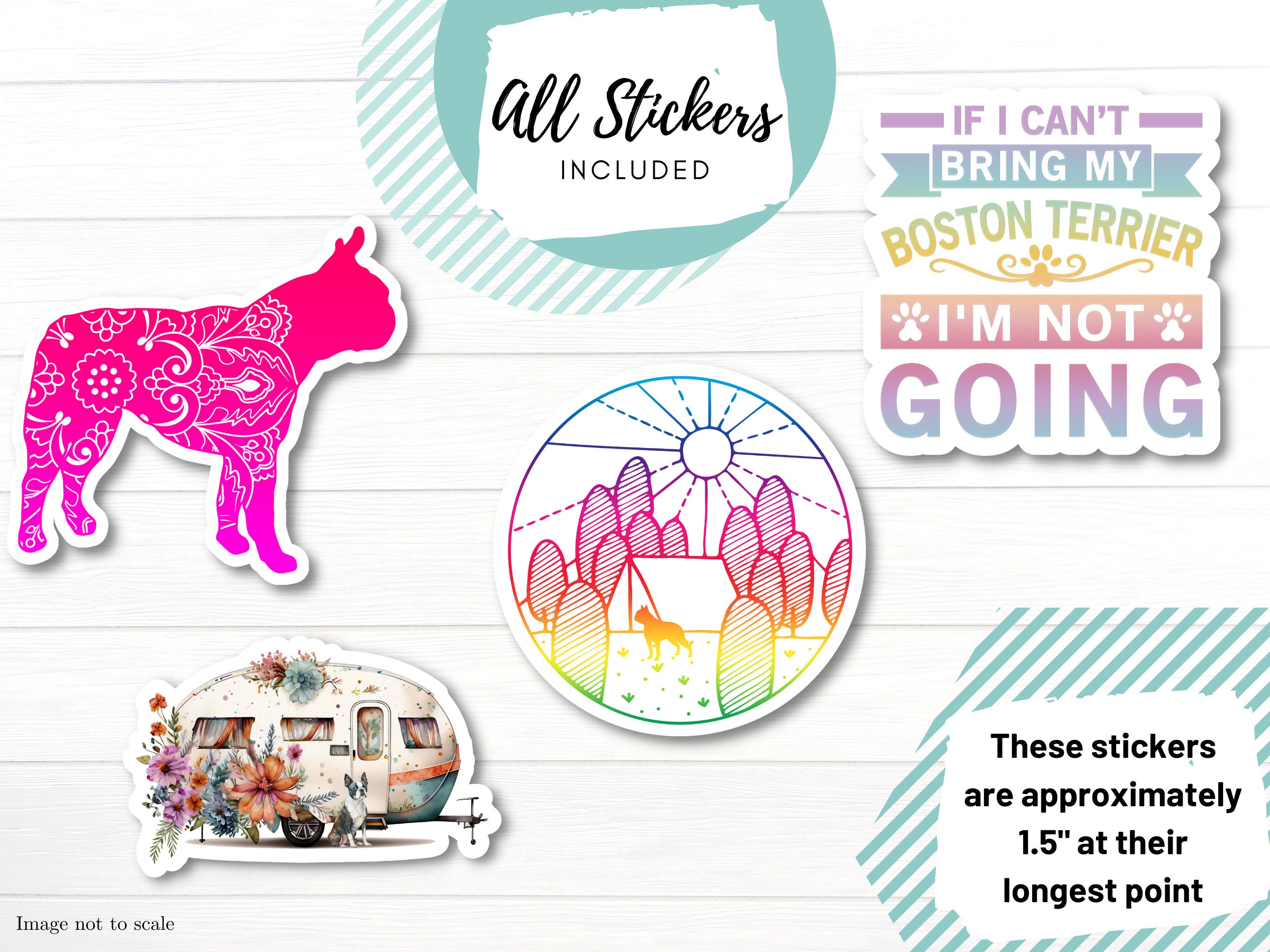 Boston Terrier Sticker Pack 27 Stickers Included Decal Sticker Boston ...