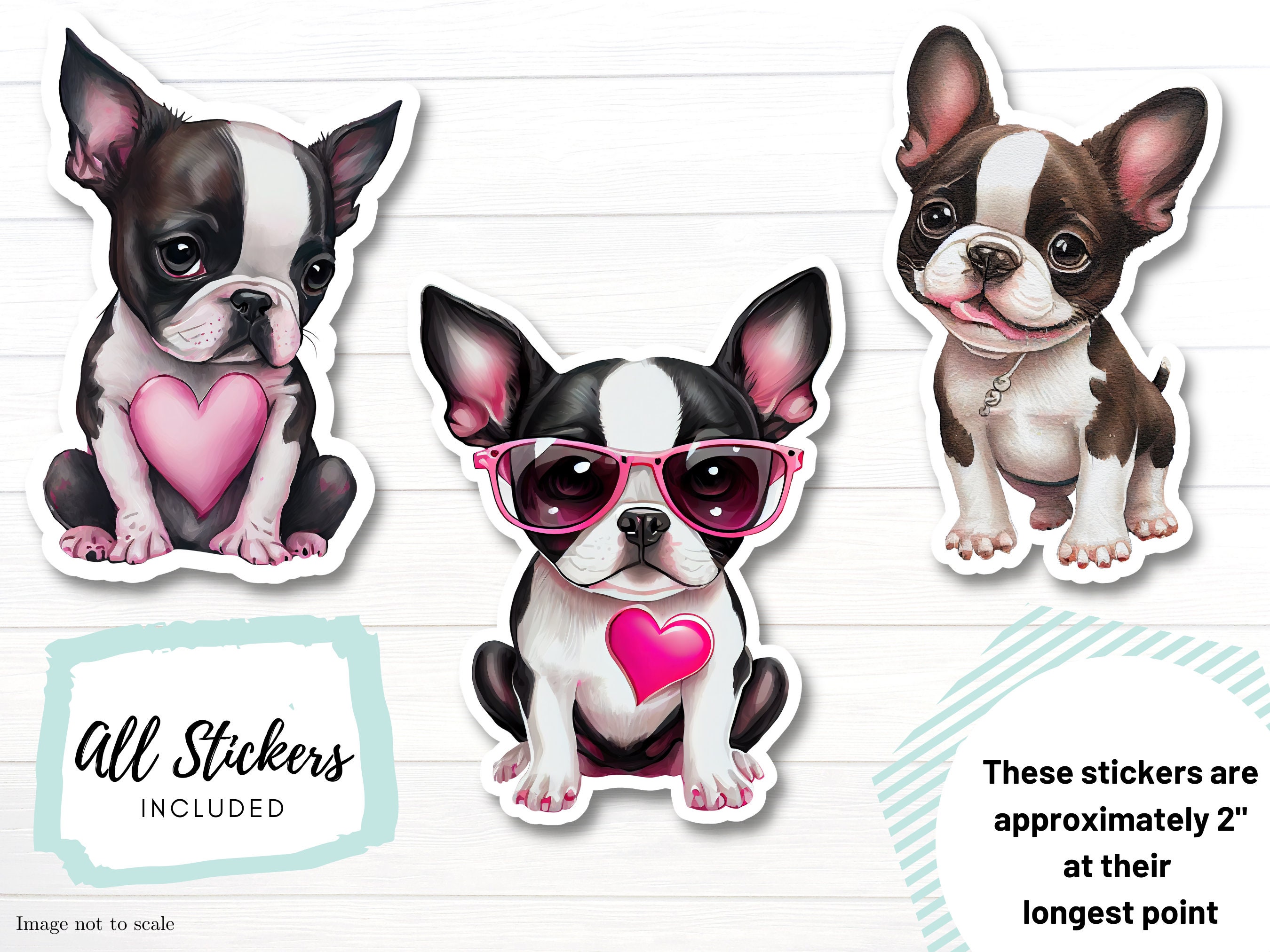 Boston Terrier Sticker Pack 27 Stickers Included Decal Sticker Boston ...