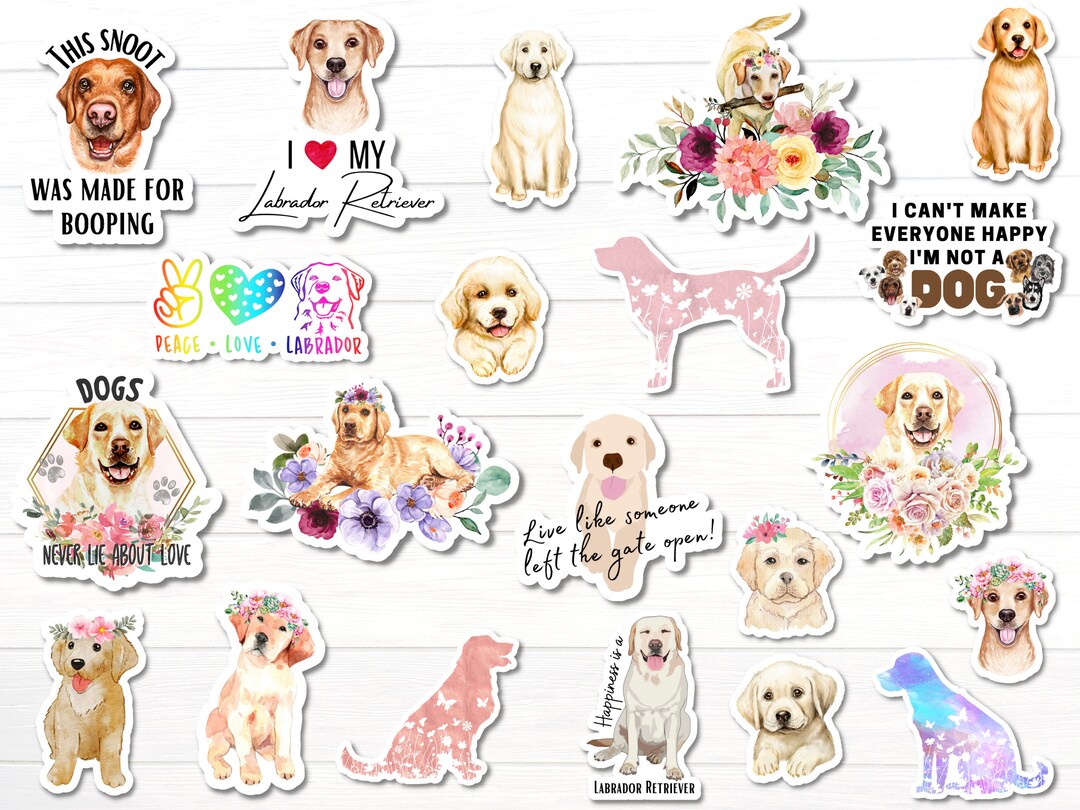 Labrador Retriever Sticker Pack | 21 Stickers Include | Labrador ...