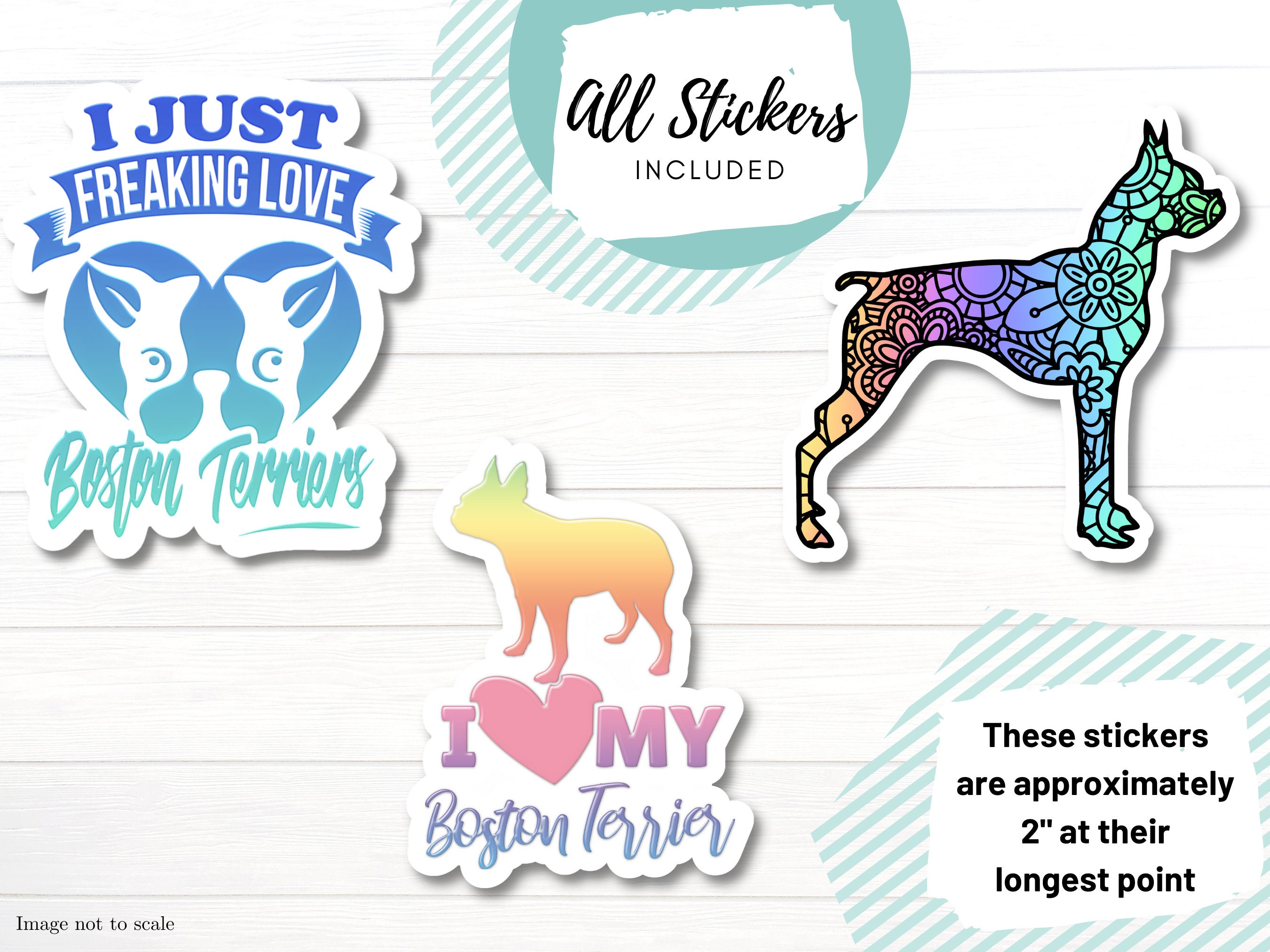 Boston Terrier Sticker Pack 29 Stickers Included Decal Sticker Boston ...