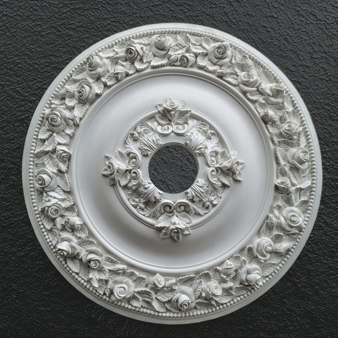 70 Cm Plaster Rosette for Chandeliers and Elegant Ceiling Decorations ...