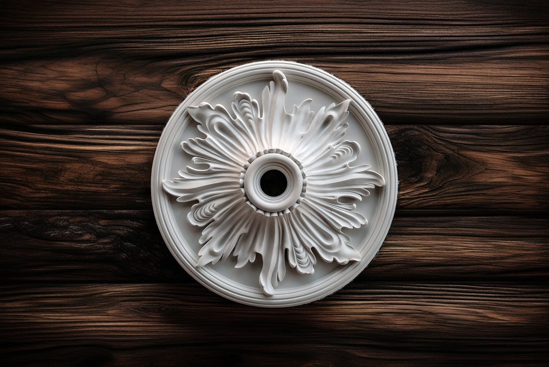 Baroque Plaster Ceiling Rosette (50cm): Art Deco Light Fixture - Etsy