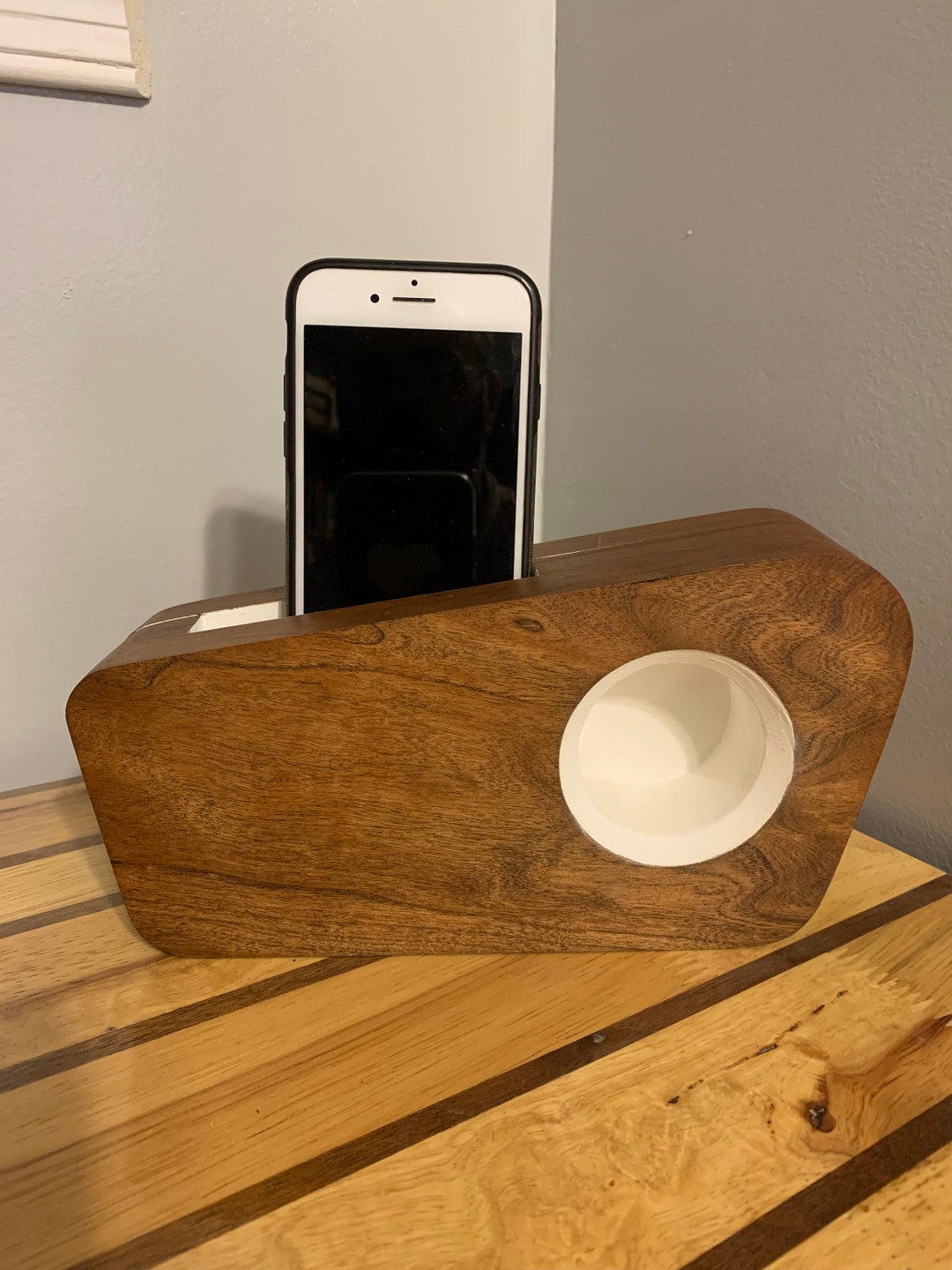 Retro Inspired Cherry Wood Cell Phone Amplifier.acousticly Increases ...