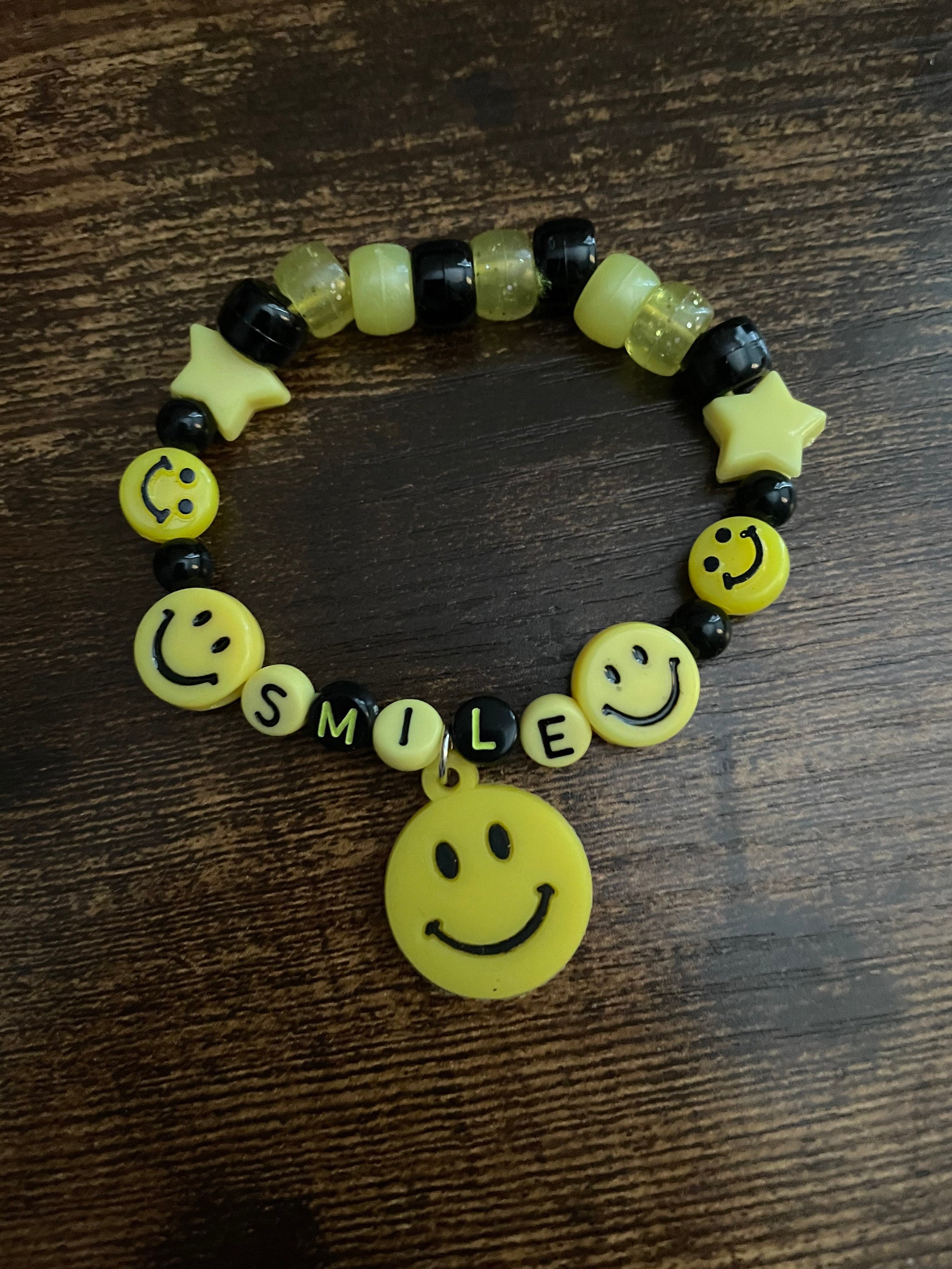 Smiley Face Double X Base Rotating Cuff Kandi Set - Etsy