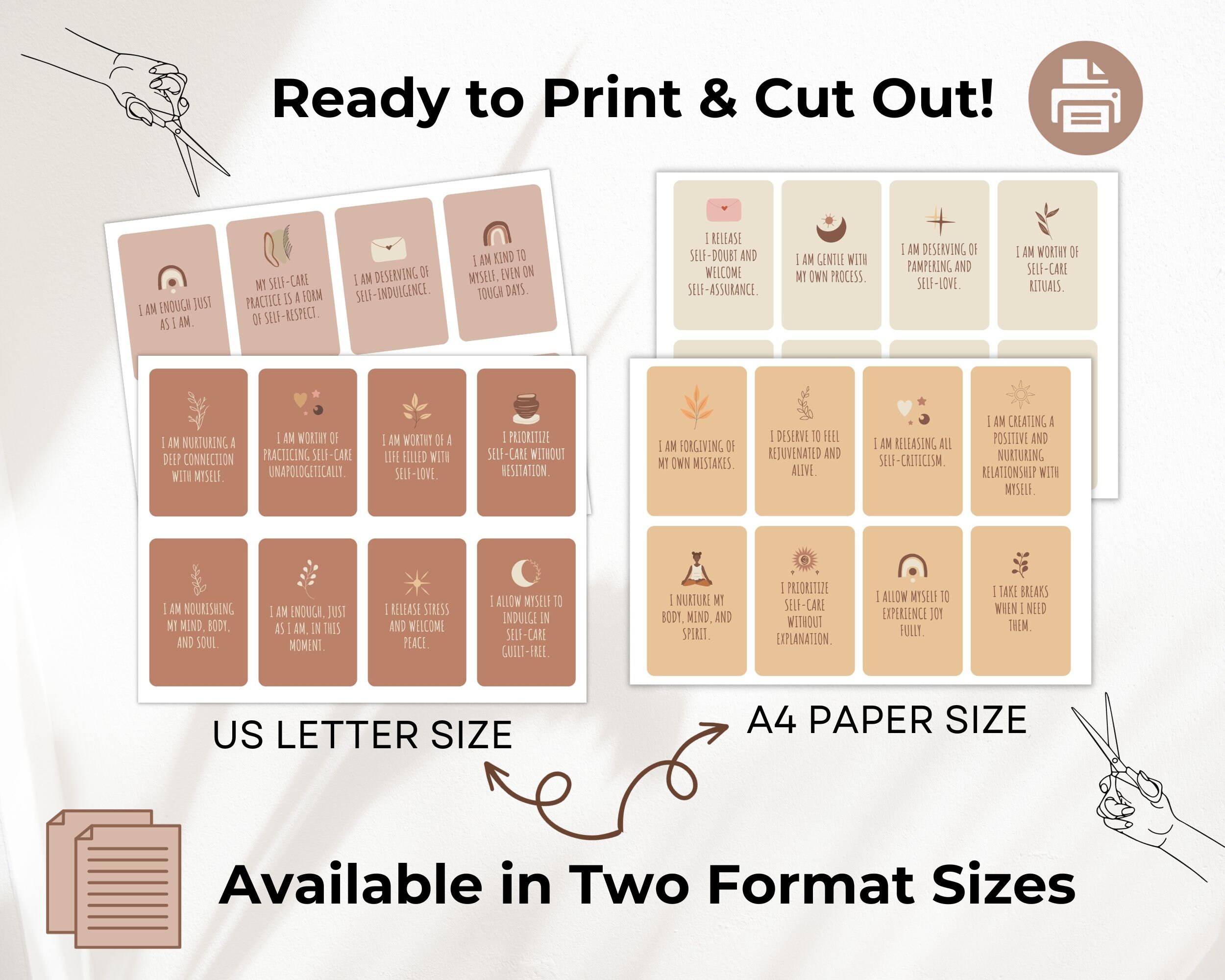 80 Boho Self Love Affirmation Cards Printable Motivational - Etsy