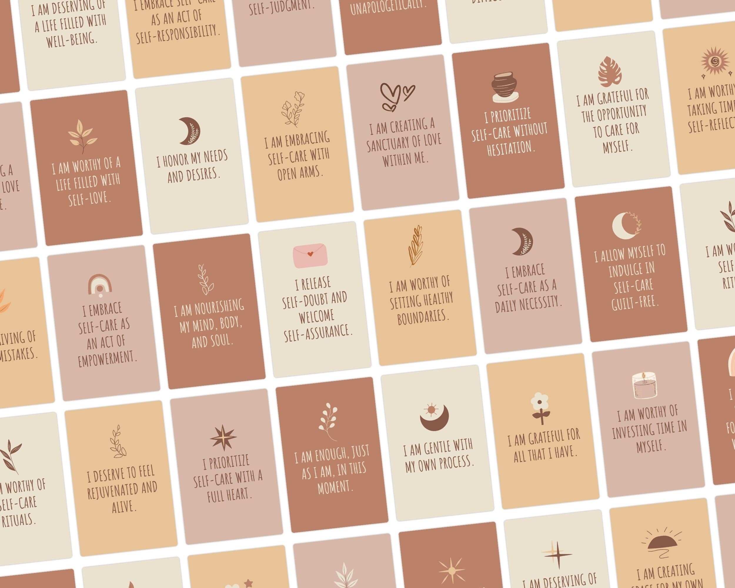 80 Boho Self Love Affirmation Cards Printable Motivational - Etsy