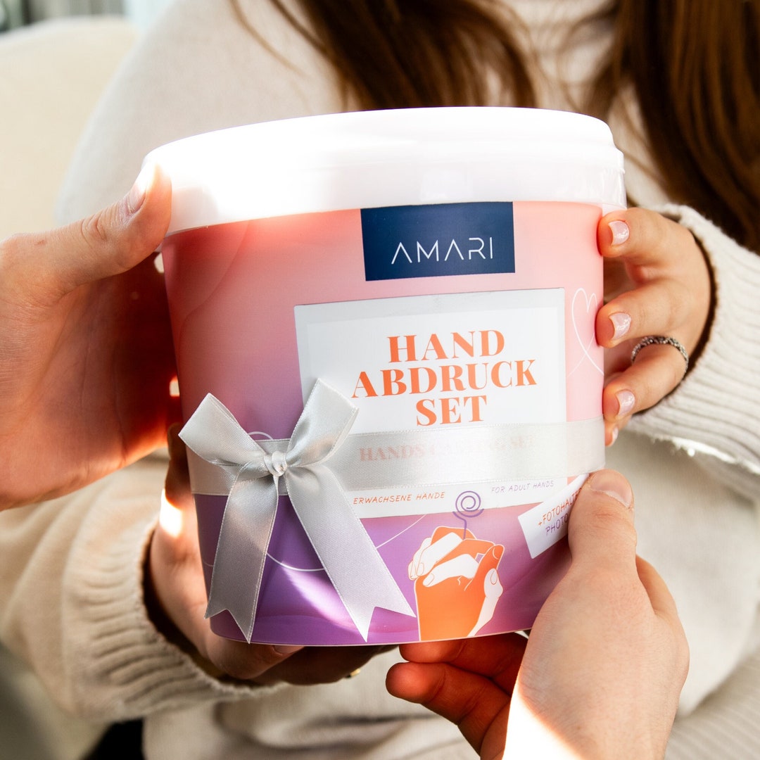 AMARI® Handprint Set for Couples Photo 3D Plaster Cast Set Valentine's ...