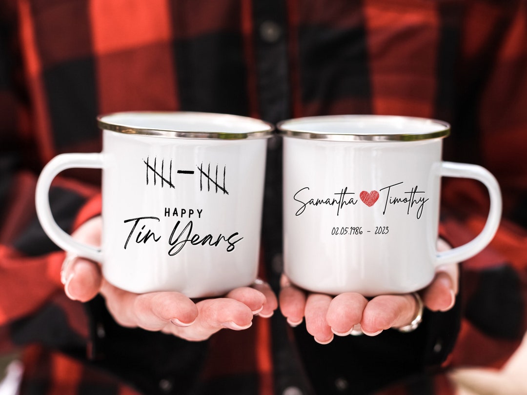 10 Year Anniversary Gift for Wife, 10 Year Tally, Tin Anniversary Gift ...