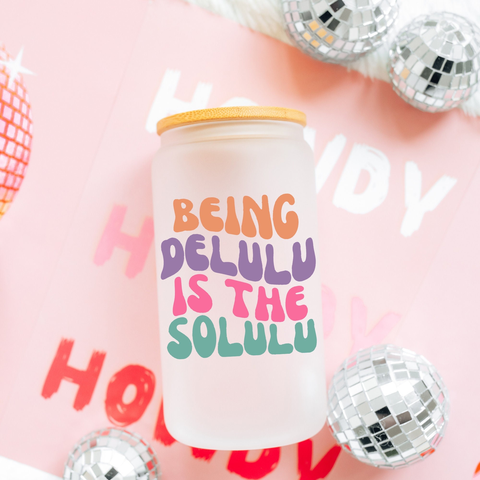 Delulu is the Solulu Mug, Tiktok Meme Glass Mug, Delusional Mug, Delulu ...