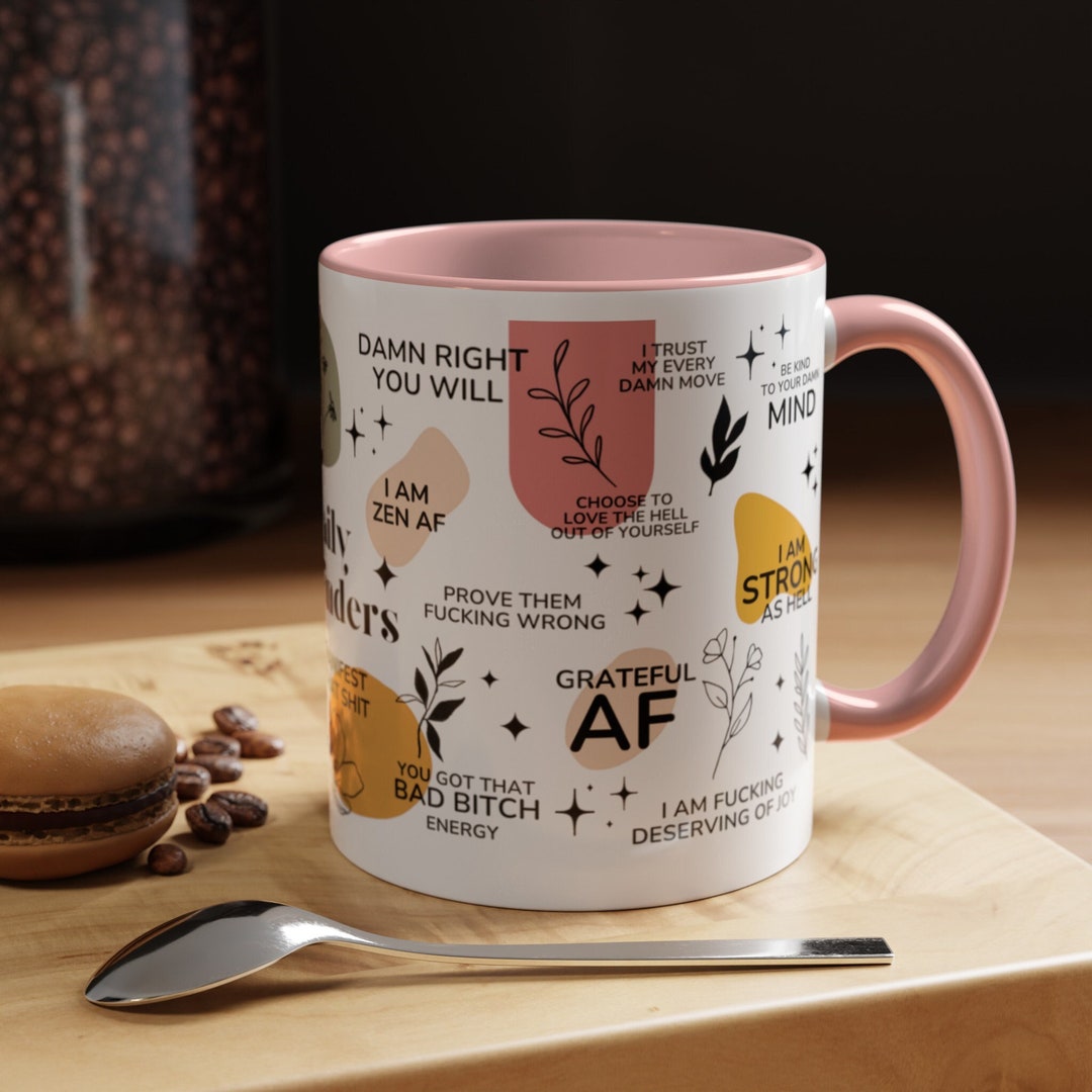 Motivational Mug, Daily Affirmations, Daily Reminder Cup, Mental Health ...