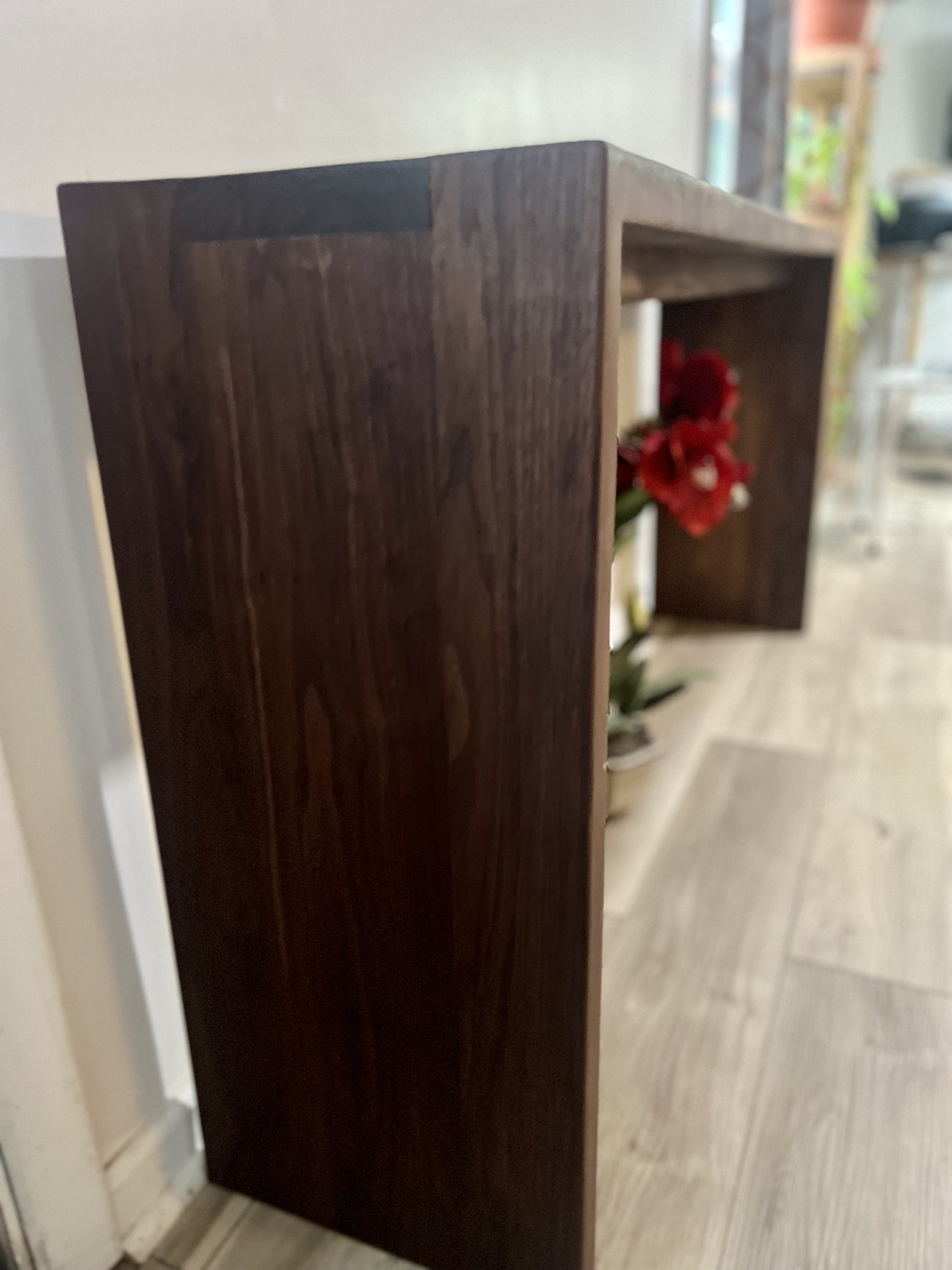 The Abigayle Walnut Entryway Console Table - Etsy