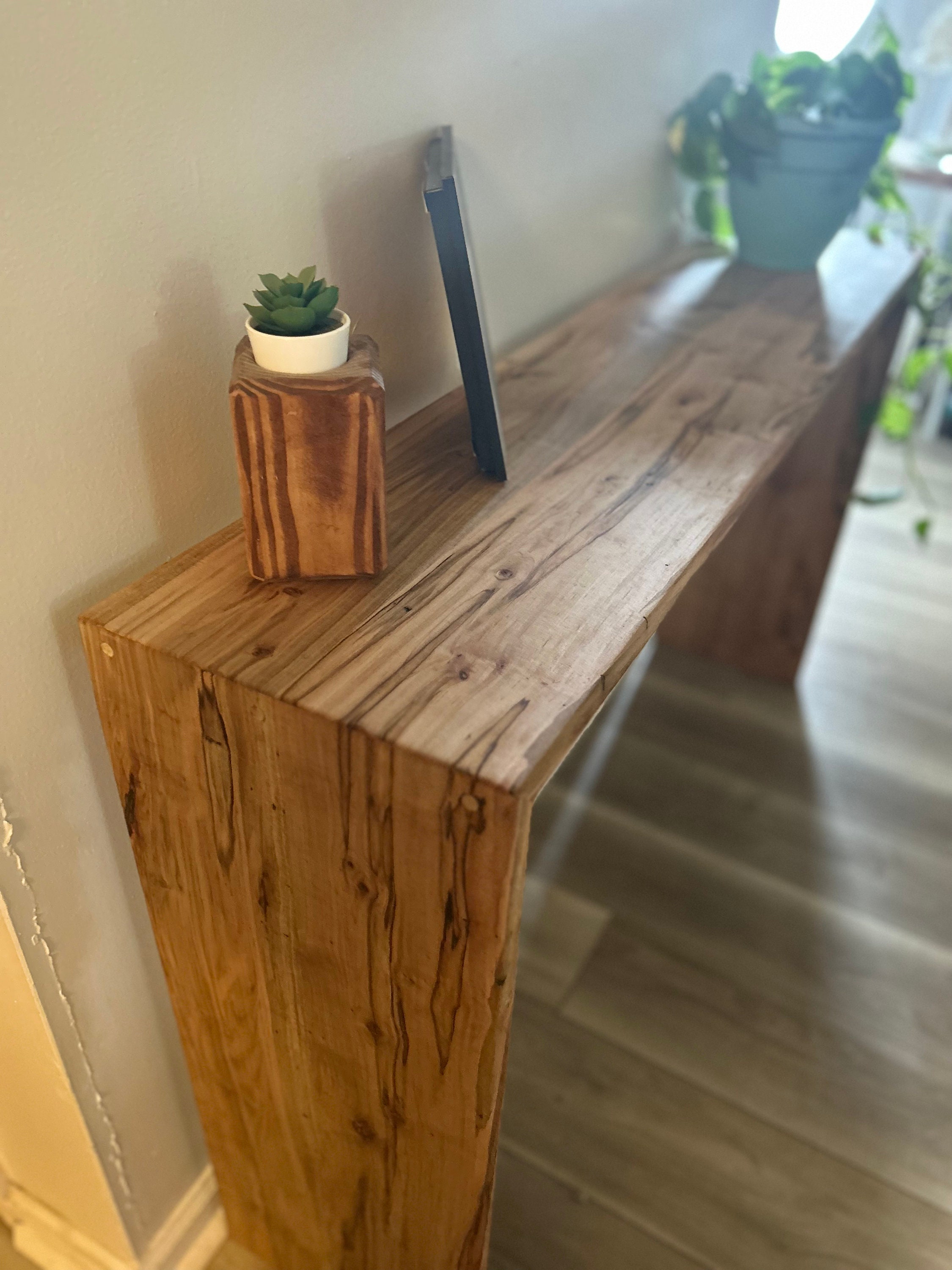 The Rebecca Ambrosia Maple Waterfall Console Table - Etsy