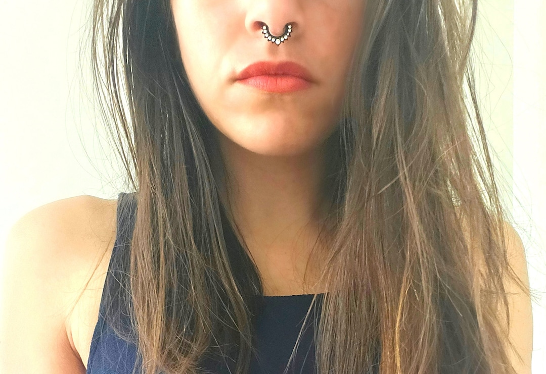 Fake Nose Piercing, Fake Septum Piercing, Fake Septum Ring, Adjustable ...