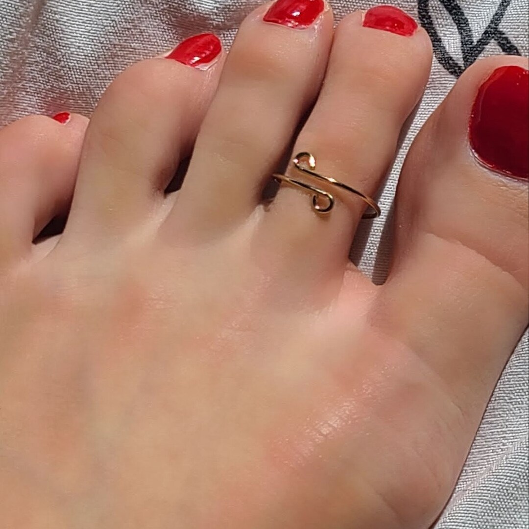 Toe Ring, Adjustable Toe Ring, Dainty Toe Ring, Gift for Her, Beach ...
