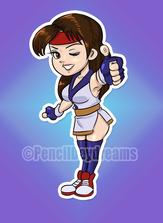 Gaming Nostalgia Chibi Yuri KOF Vinyl Decal Sticker 3 Sizes - Etsy