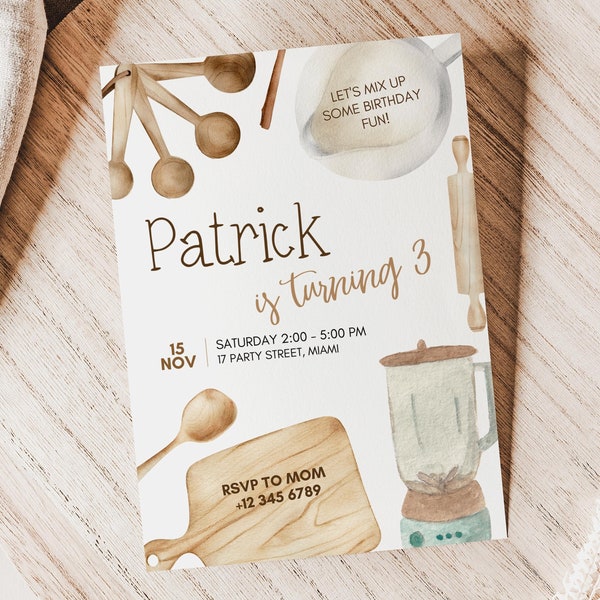 Cooking Party Invite - Etsy