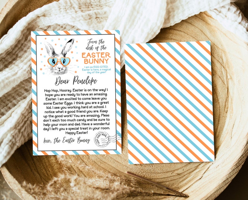 Editable Easter Bunny Arrival Letter, Easter Bunny Return Letter ...