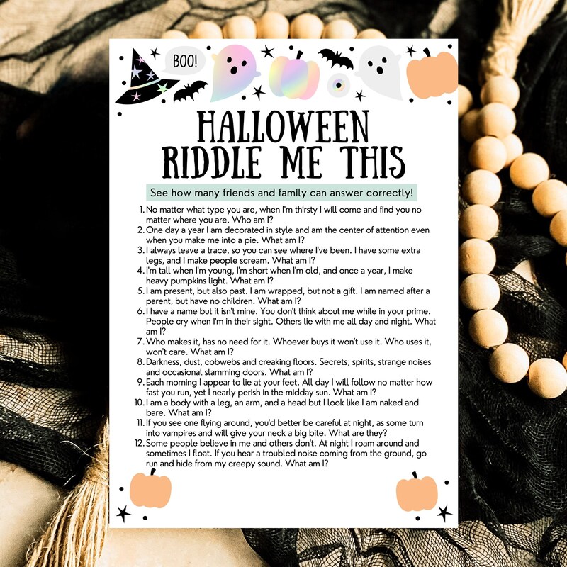 Riddle Me This Halloween - Etsy