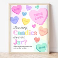INSTANT DOWNLOAD Valentine's Day Candy Hearts Themed Guess How Many ...