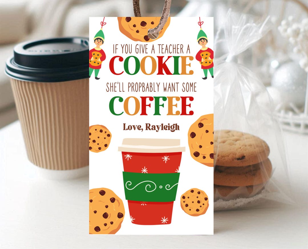 Editable Teachers Appreciation Christmas Gift Tag, Teacher Holiday ...