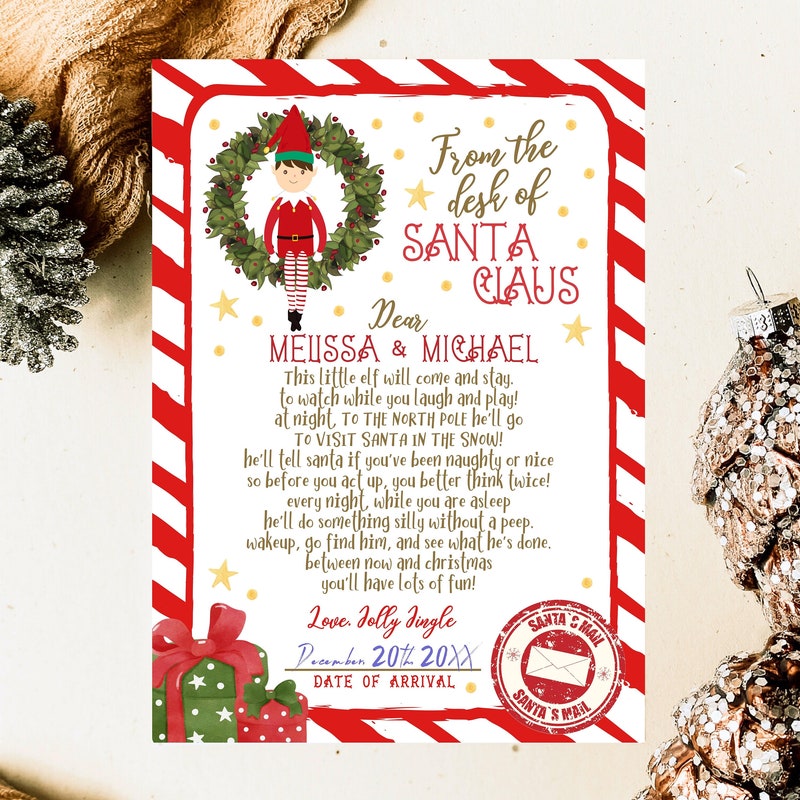 First Time Elf Arrival Letter - Etsy