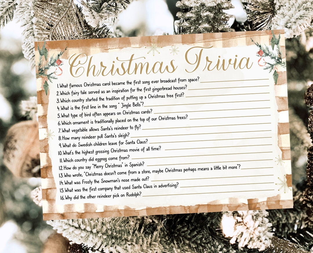 Editable Christmas Trivia Game, Christmas Party Games, Festive Season ...