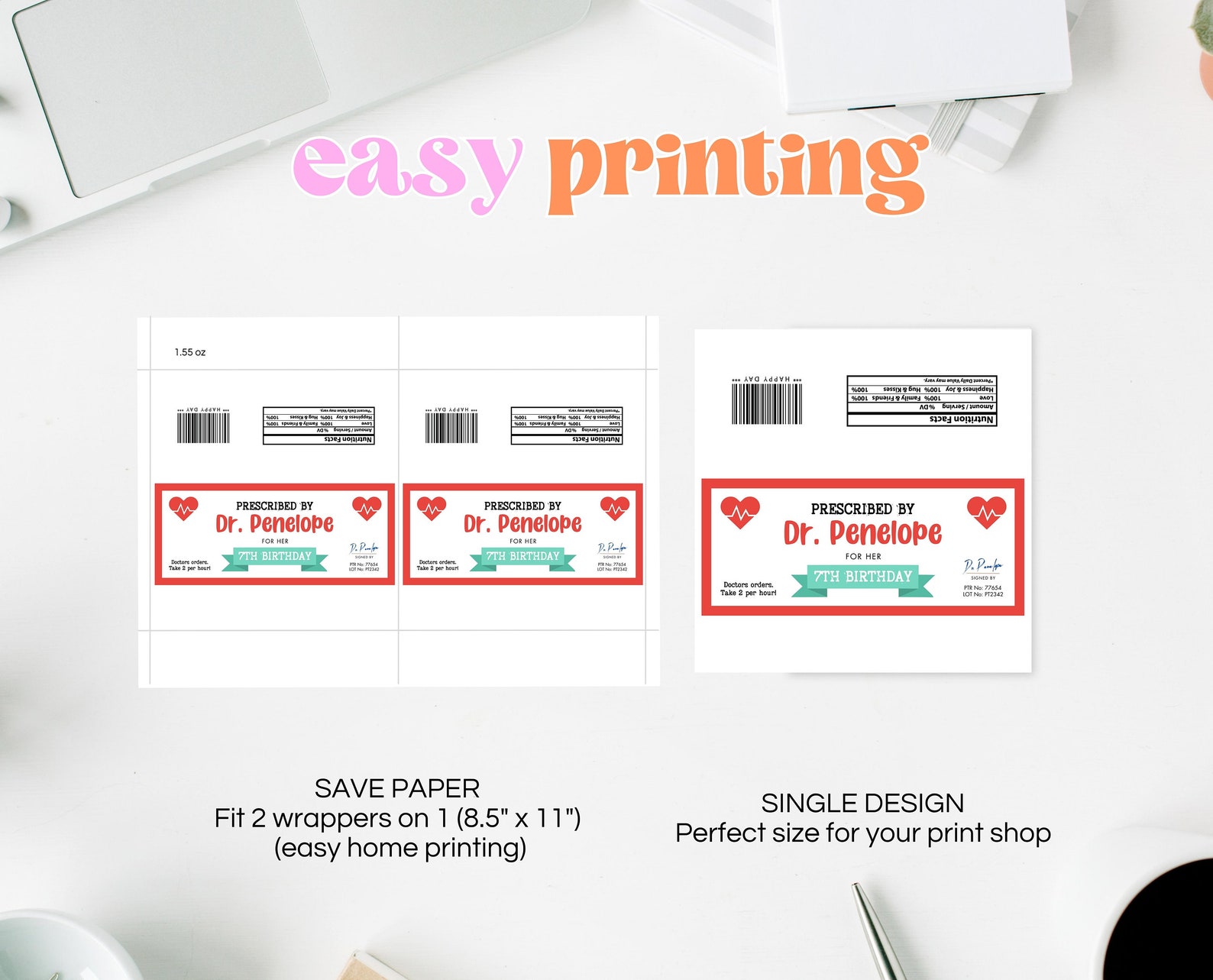 Editable Medical Birthday Candy Bar Wrapper Template, Birthday ...