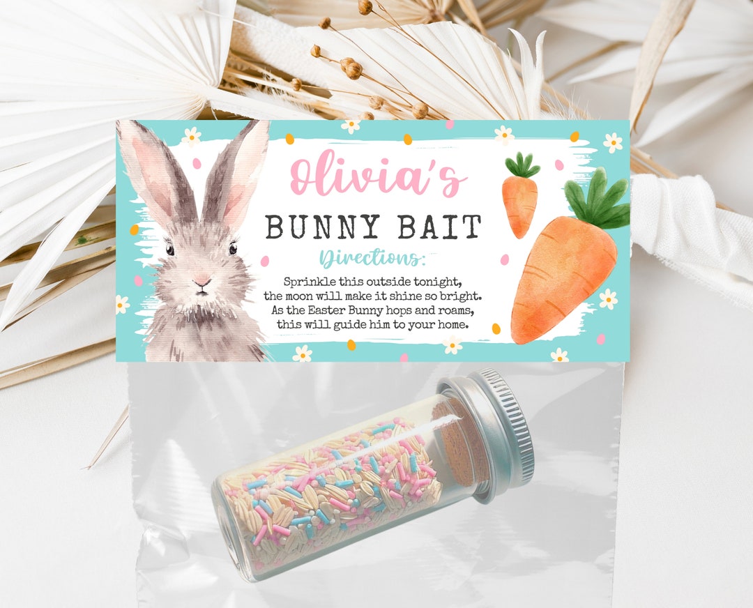 Editable Bunny Bait Card, Bunny Food Printable, Easter Activities for ...
